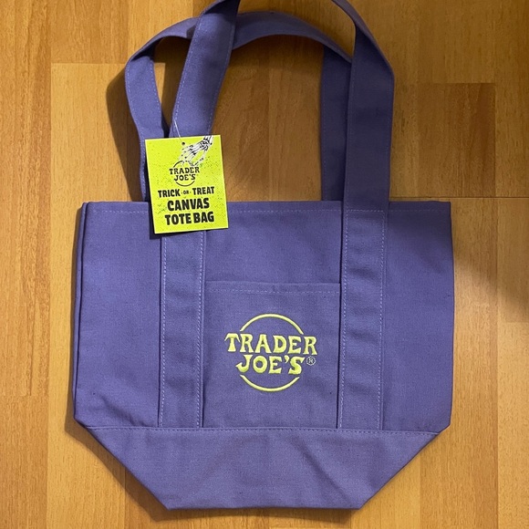 Trader Joe'S | Bags | Trader Joes Purple Canvas Tote Bag | Poshmark